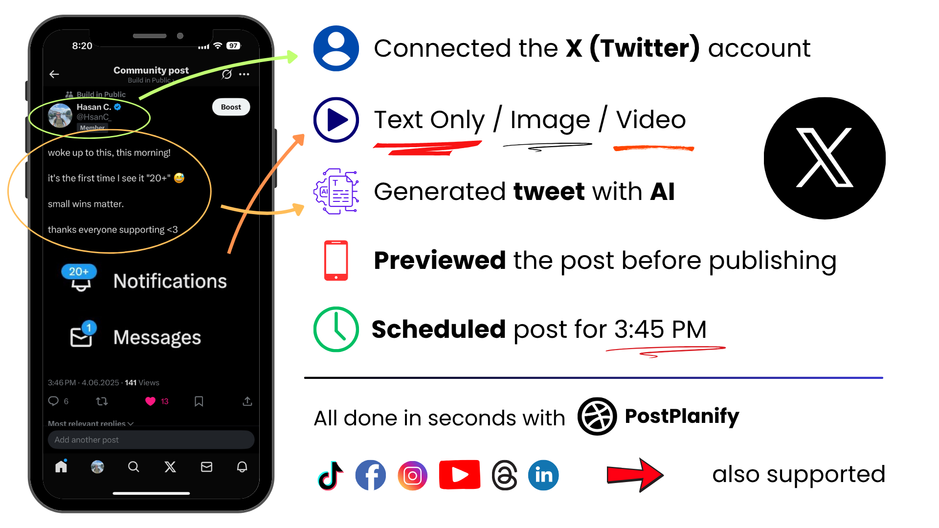 How to Schedule Posts on X (Twitter) in 2025 | PostPlanify